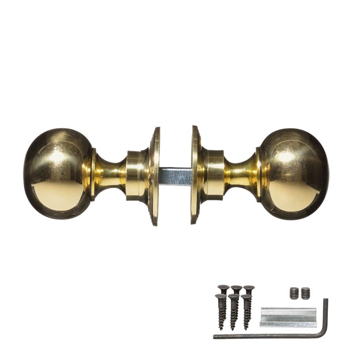 Victorian Door Handles - Brass Plain (pair)
